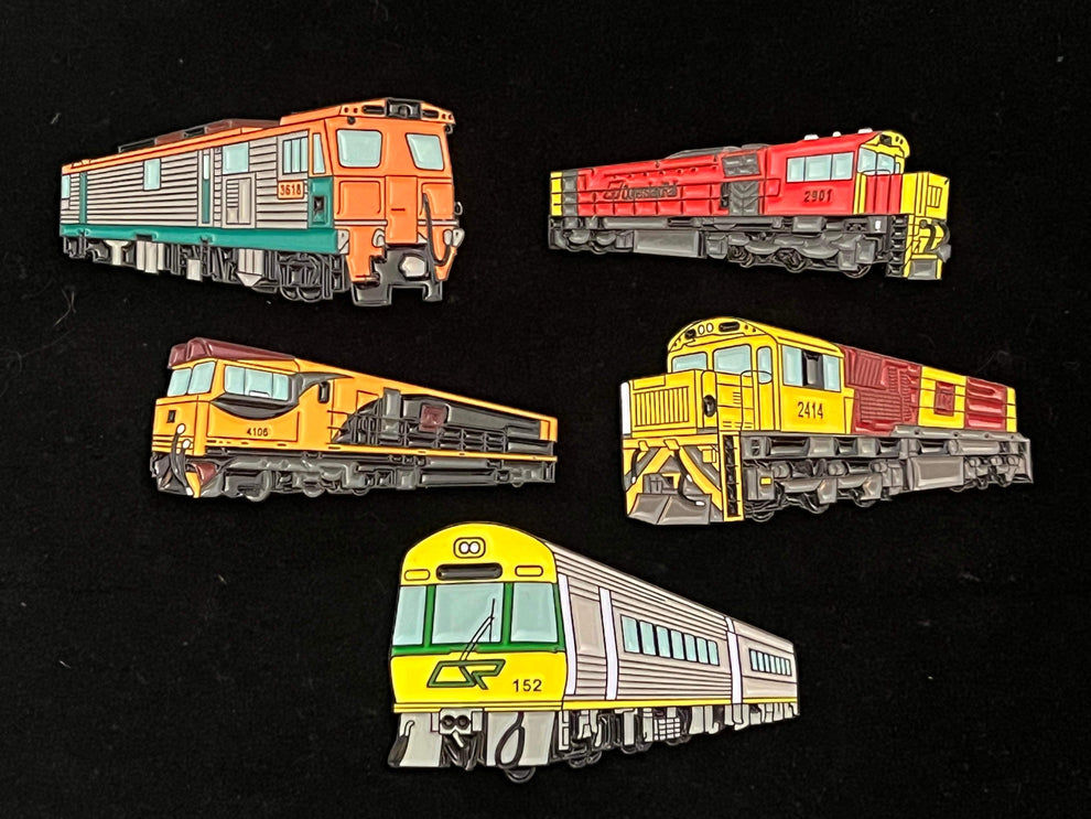 Queensland Train Badges - Series 2 - Set of 5 – Model Box