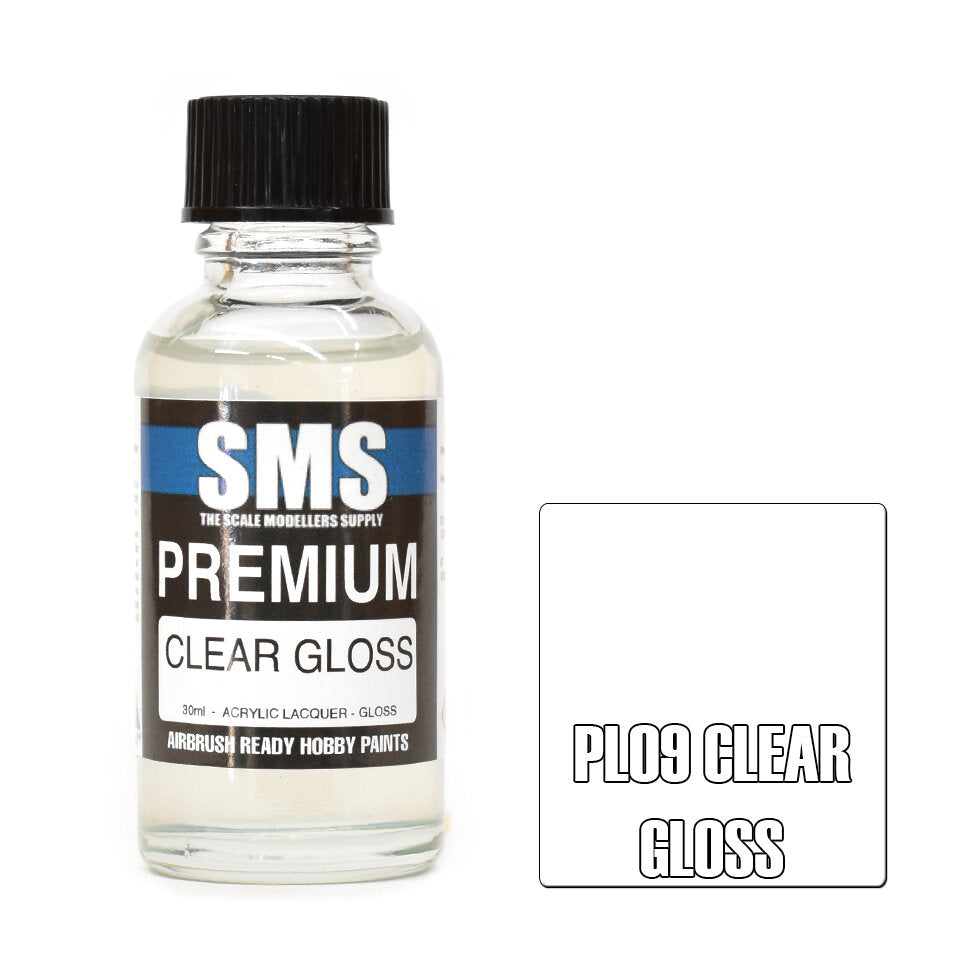 SMS Paints Premium CLEAR GLOSS 30ml – Model Box