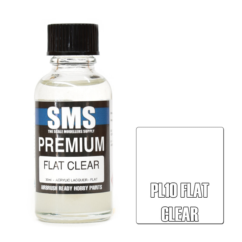 SMS Paints Premium FLAT CLEAR 30ml – Model Box