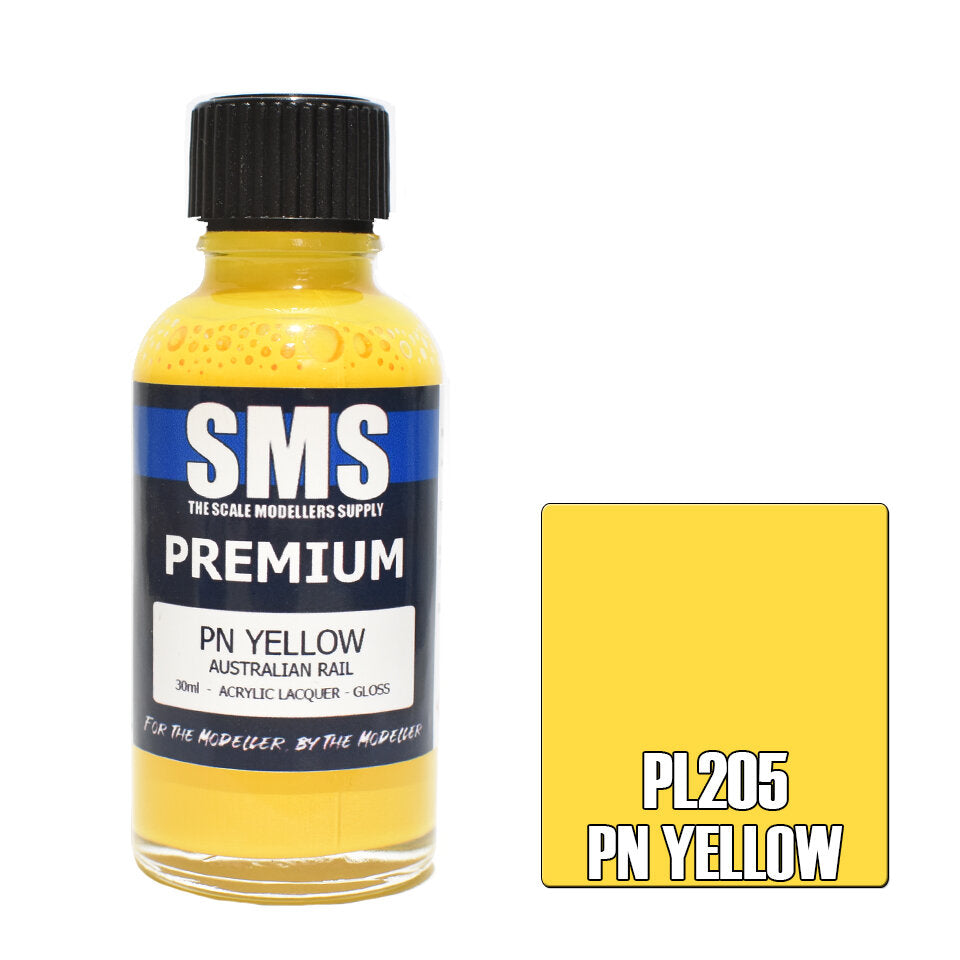SMS Paints Premium PN YELLOW (AUSTRALIAN RAIL) 30ml – Model Box