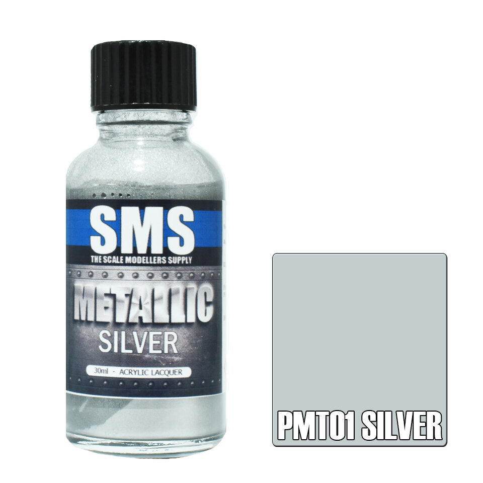 SMS Paints Metallic SILVER 30ml – Model Box