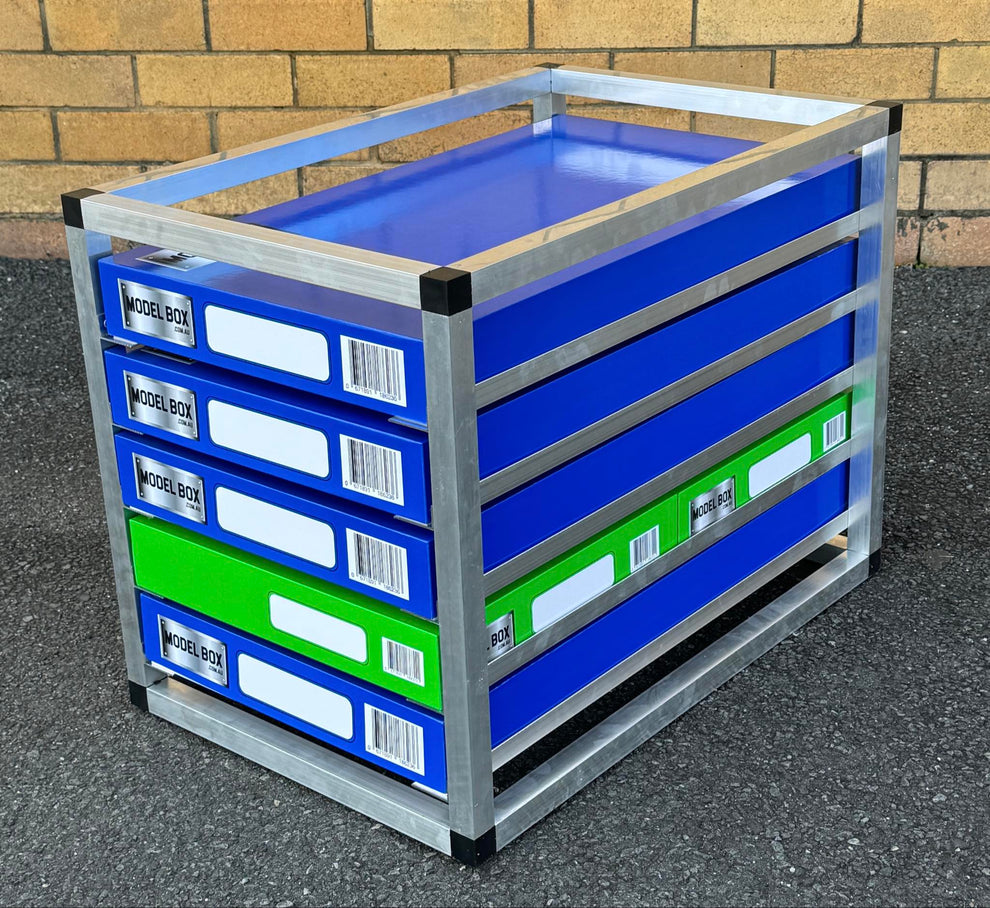 Aluminium Box Rack - 5 Slot - inc postage – Model Box