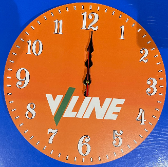VLine logo Clock - Wooden Back – Model Box